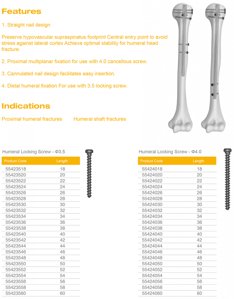 Humeral Nail | Osteobionics Sdn Bhd
